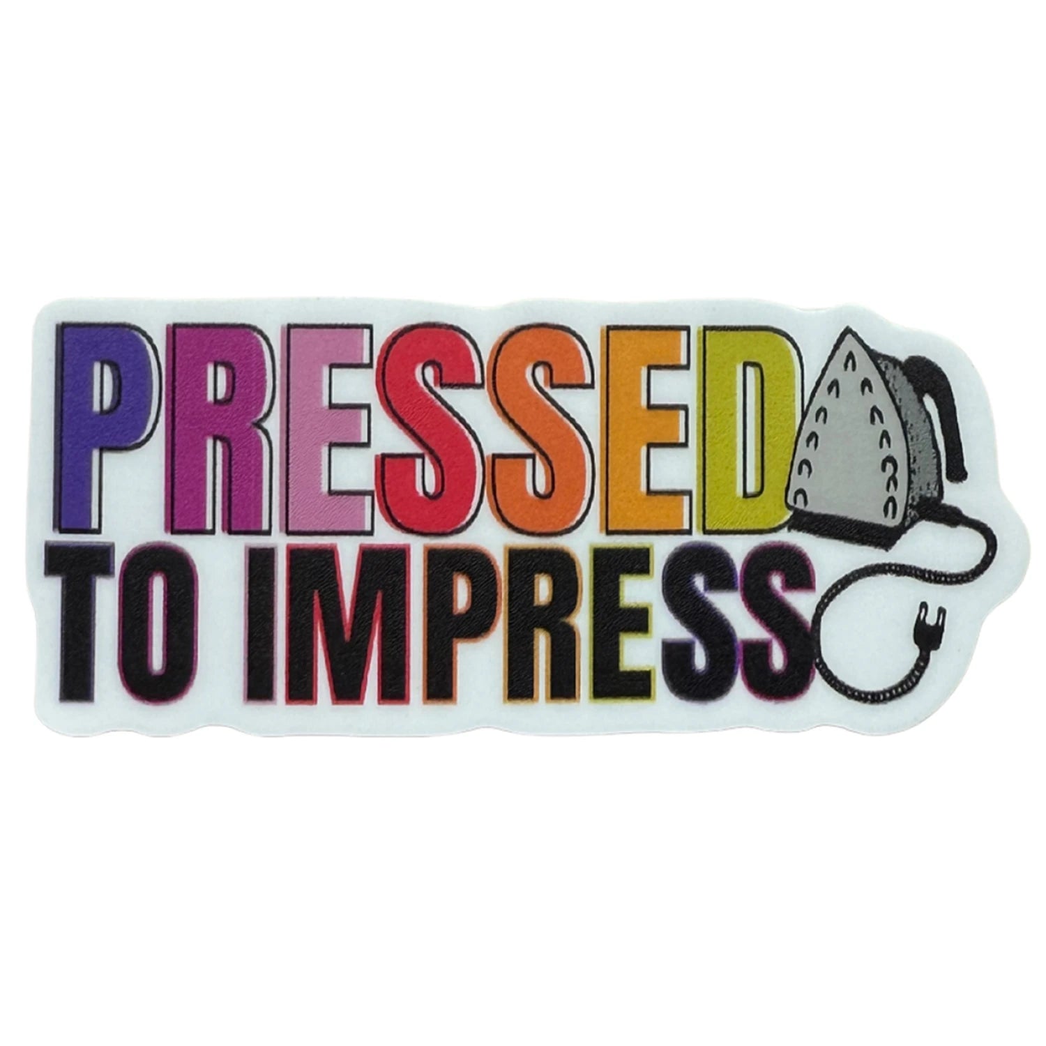 "Pressed to Impress" Sticker – Running Doe Quilts